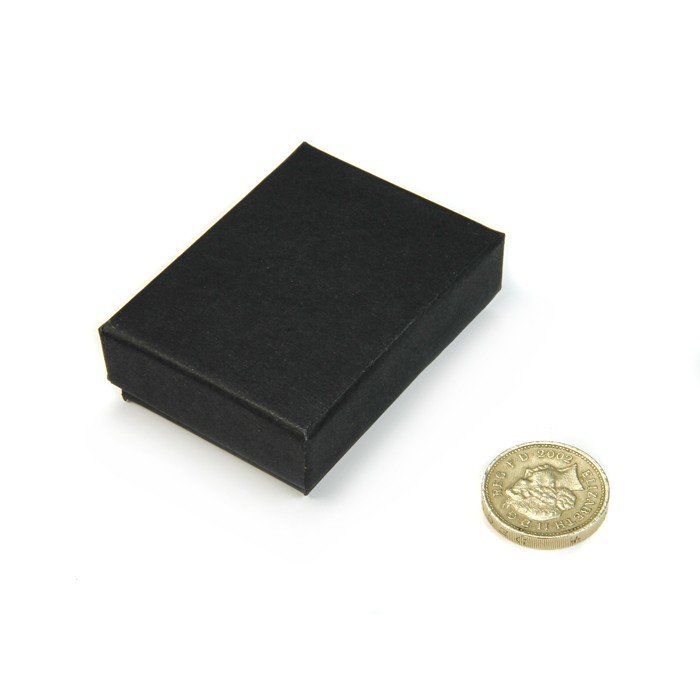 Earring Box Black 58x45x20mm - The Bead Shop Nottingham Ltd