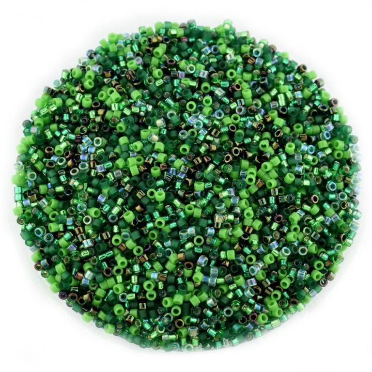 Miyuki Delica Mix Forest Green - 5g - The Bead Shop Nottingham Ltd