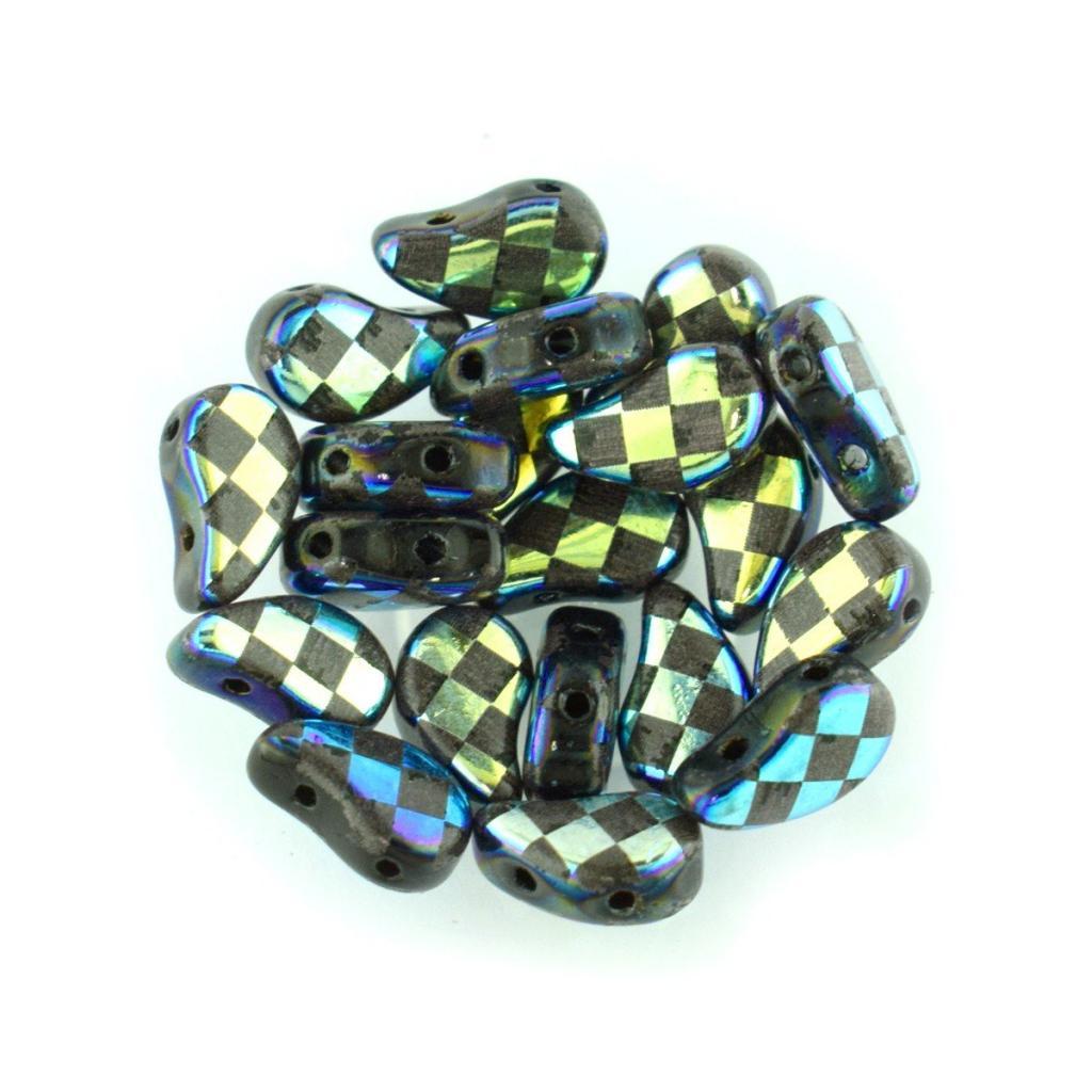 Paisley Duo Jet Laser Checkerboard* - 5g - The Bead Shop Nottingham Ltd