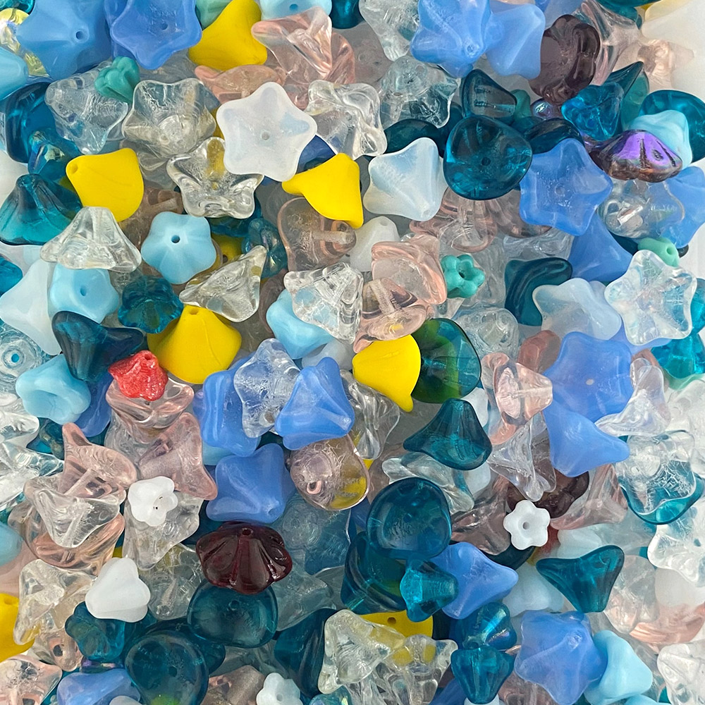 Czech Glass Bell Flower Bead Mix - The Bead Shop Nottingham Ltd