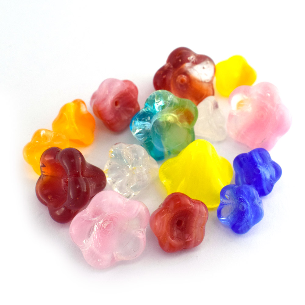 Czech Glass Bell Flower Bead Mix - The Bead Shop Nottingham Ltd