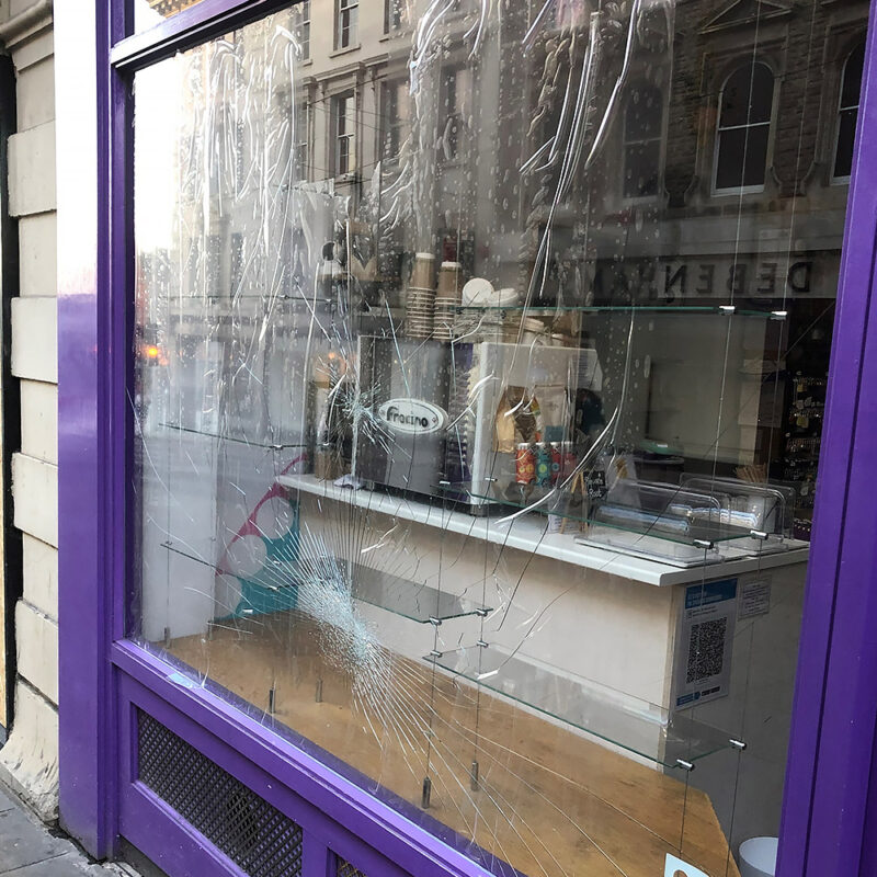 Raising funds to fix vandalised shop front