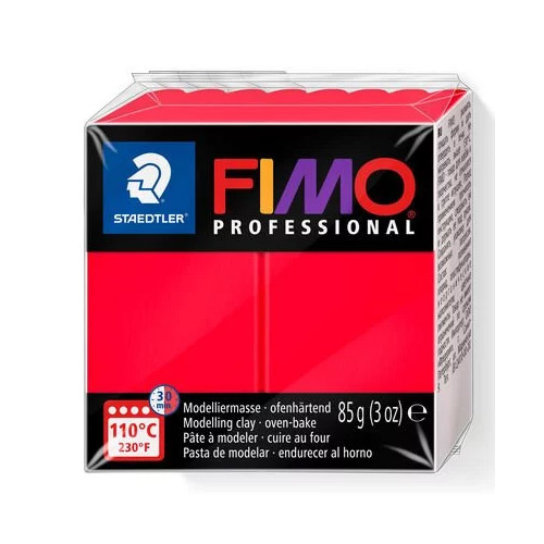Fimo Professional Red Polymer Clay 85g - The Bead Shop Nottingham Ltd