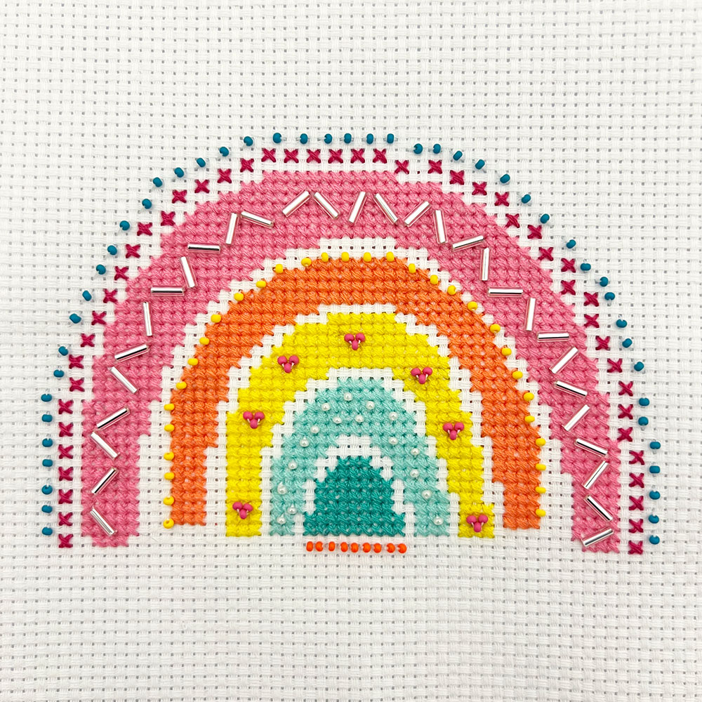 Rainbow Mini Cross Stitch Kit