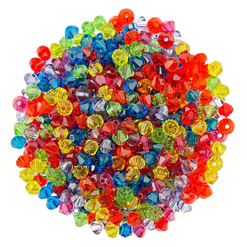 4mm Rainbow Preciosa Crystal Bicone Bead Mix Qty.100 - The Bead Shop ...
