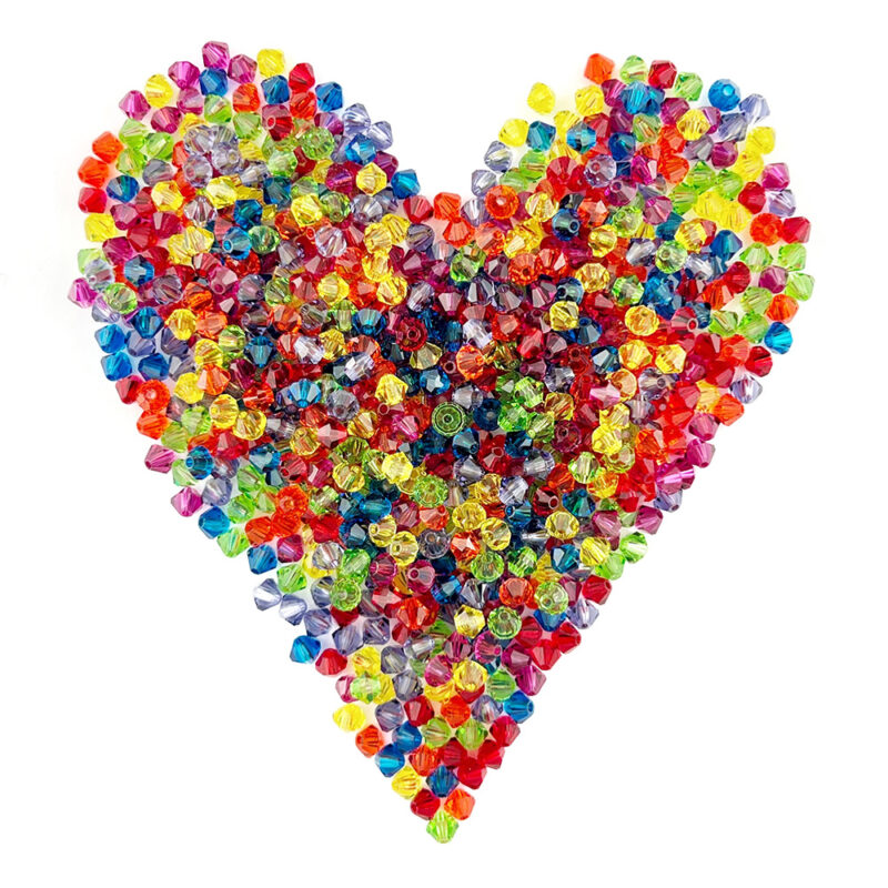 4mm Rainbow Preciosa Crystal Bicone Bead Mix Qty.100 - The Bead Shop ...