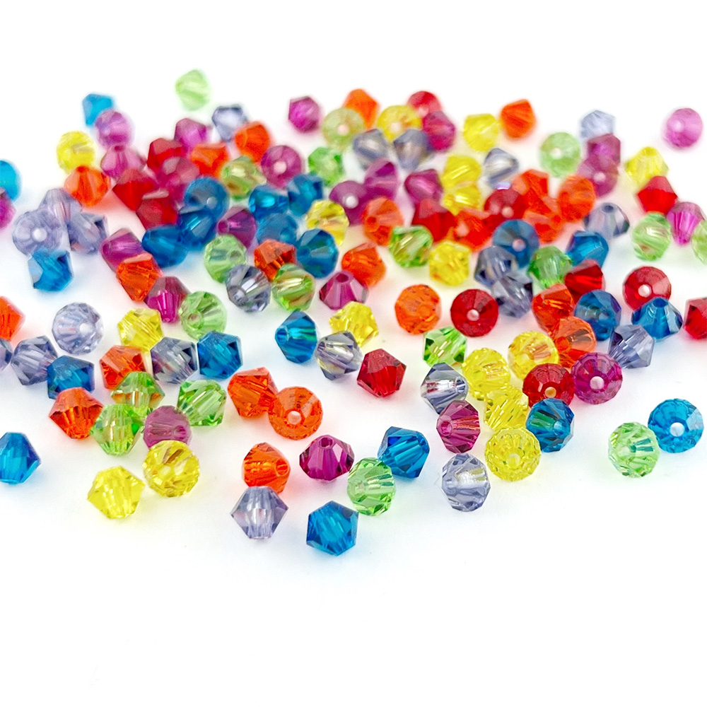 4mm Rainbow Preciosa Crystal Bicone Bead Mix Qty.100 - The Bead Shop ...